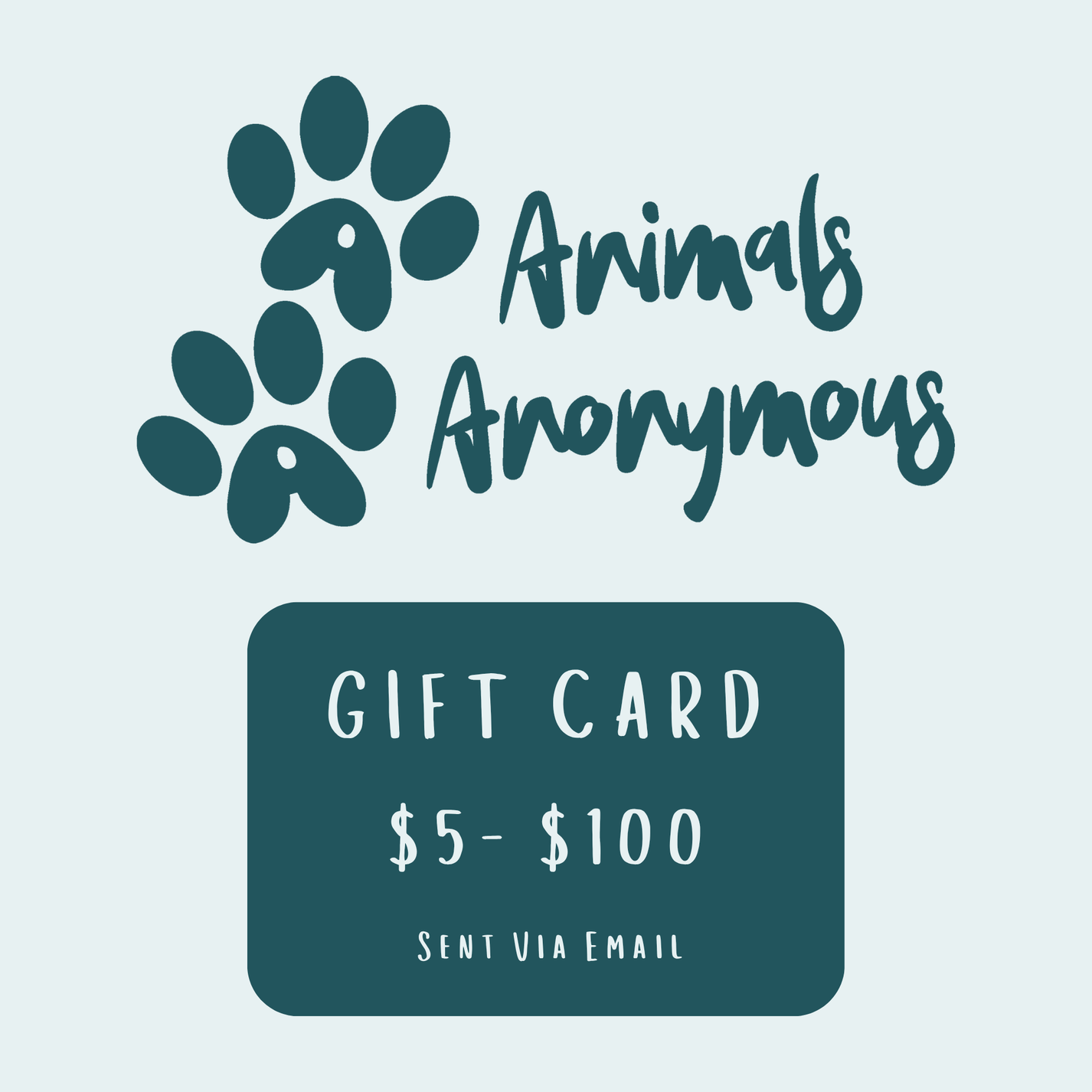 Animals Anonymous Gift Card | Wildlife Apparel Gift Cards – Animals ...